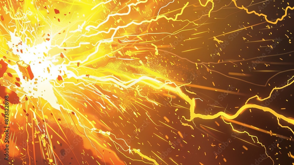 Abstract comic background featuring a thunder flash Stock Illustration ...