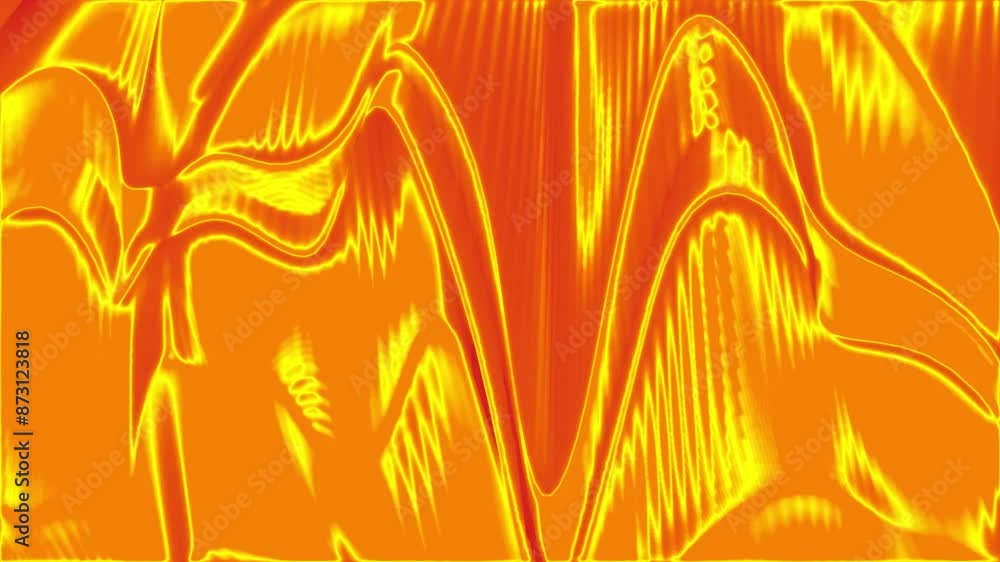 Orange Neon Glowing Animated Scene Liquid Animation Science Texture ...
