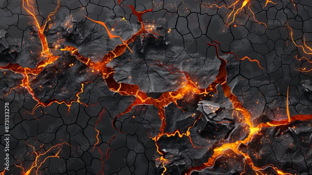 Hot magma breaks and swirls as the earthquake-prone ground cracks with ...