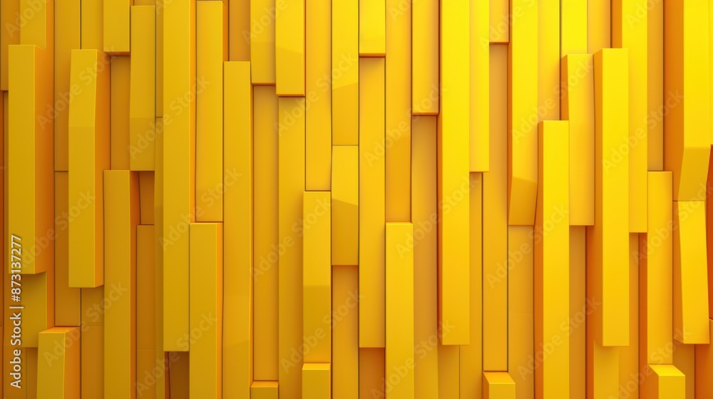 Vertical yellow geometric patterns animate seamlessly, creating a ...