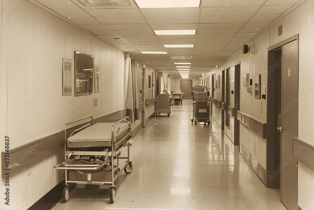 Hospital Scenes with Essential Medical Devices. Advanced Healthcare ...