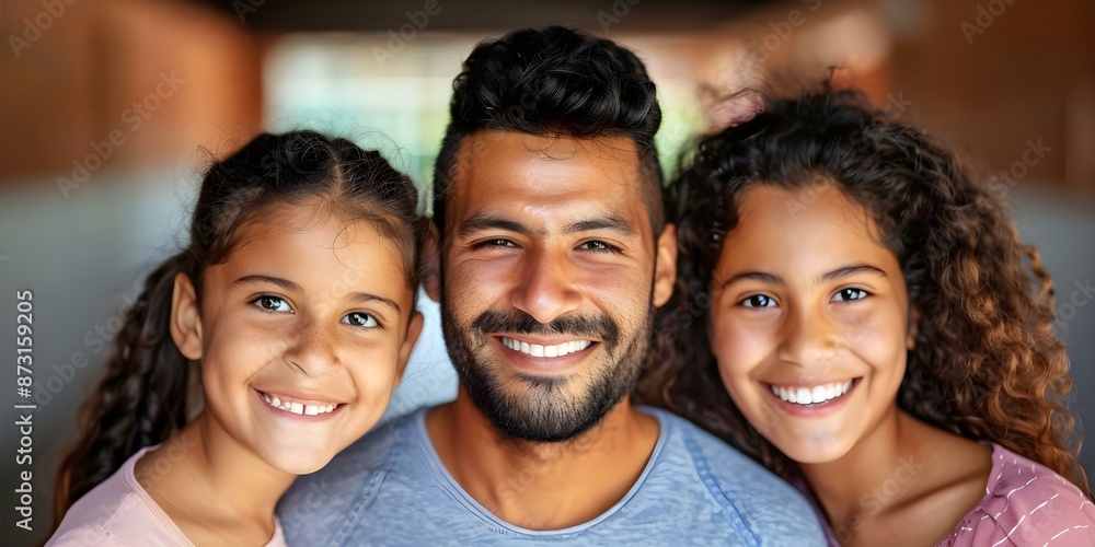 Immigrant Family Embracing Joy in the United States. Concept Family ...