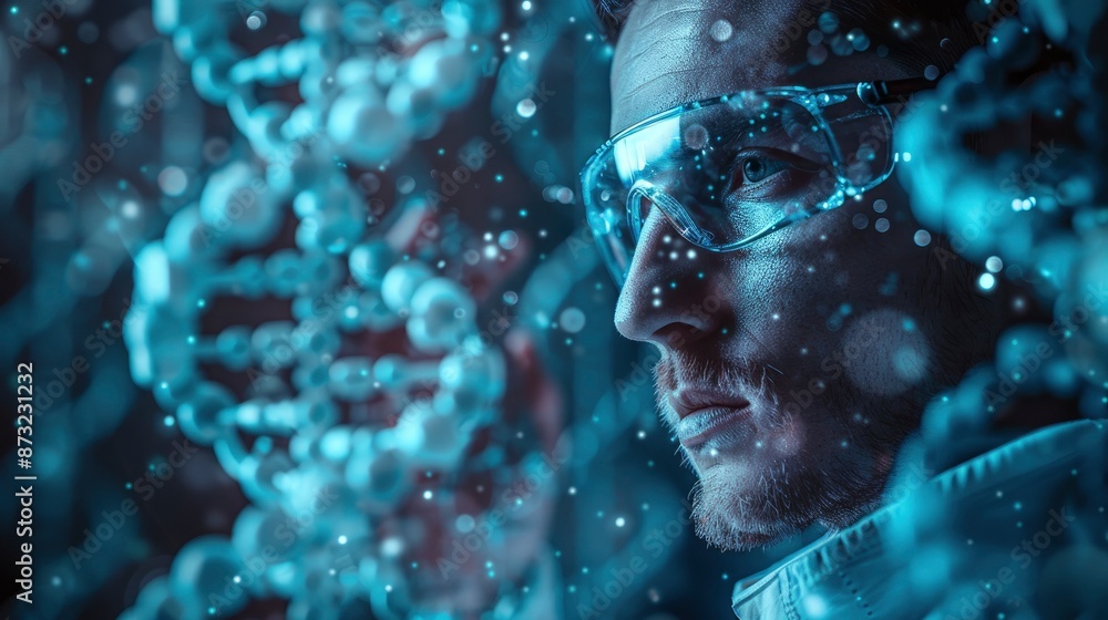 Biotech researcher using CRISPR-Cas9 to study gene regulation in stem ...