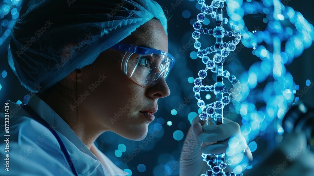 Biotechnologist conducting genome editing experiments on animal models ...