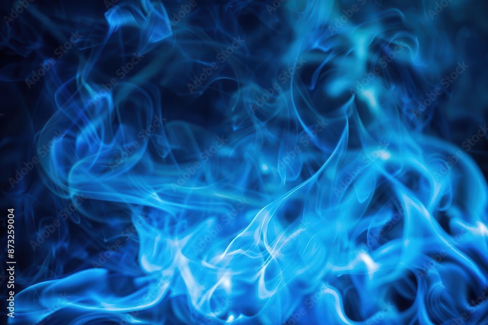 mesmerizing blue flames dance in isolation their ethereal tendrils ...