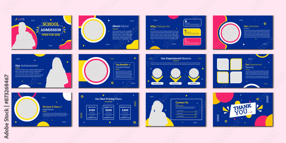 Education Design School PowerPoint presentation slide template. Utilize ...
