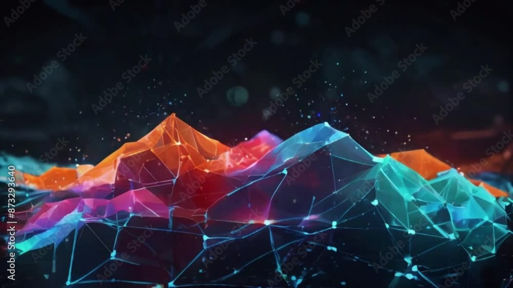 secure cloud computing with polygons representing layers of encryption ...