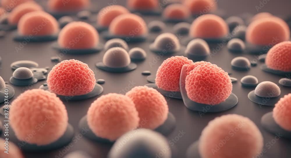 3D Animation of Cell division under a microscope Dividing and ...