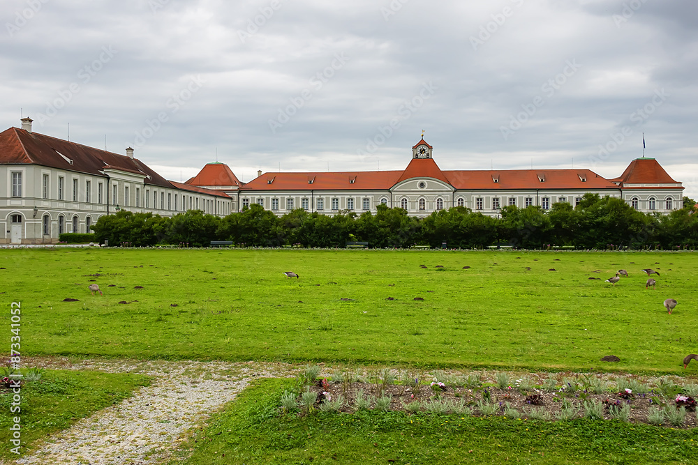 Baroque palace Nymphenburg Palace (Schloss Nymphenburg, 1675). The ...