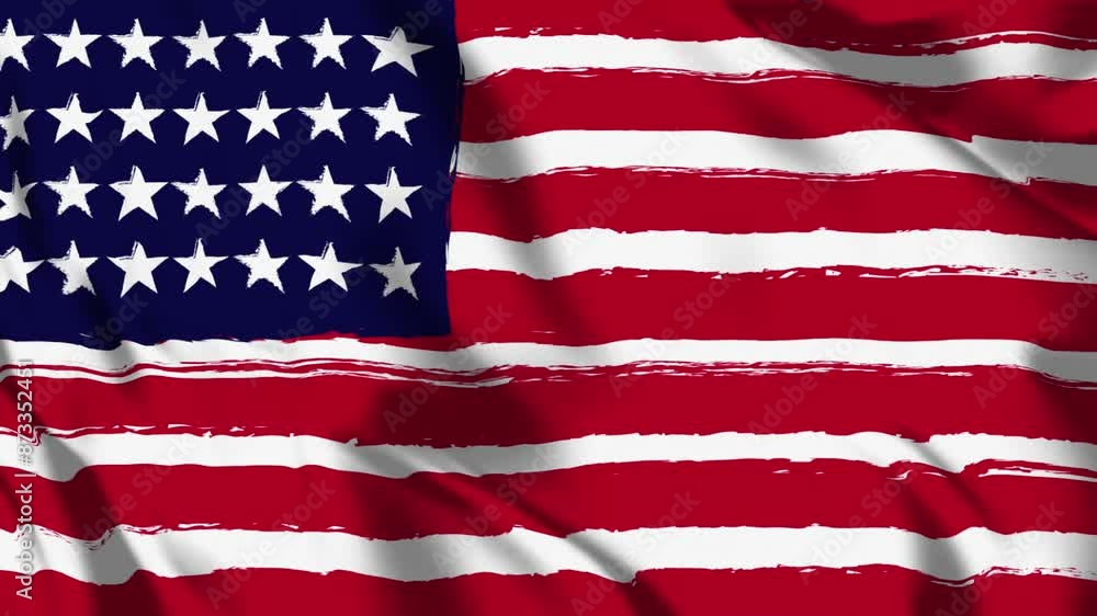 USA Flag Waving Animation, Seamless 3d Animation Of The American Flag ...