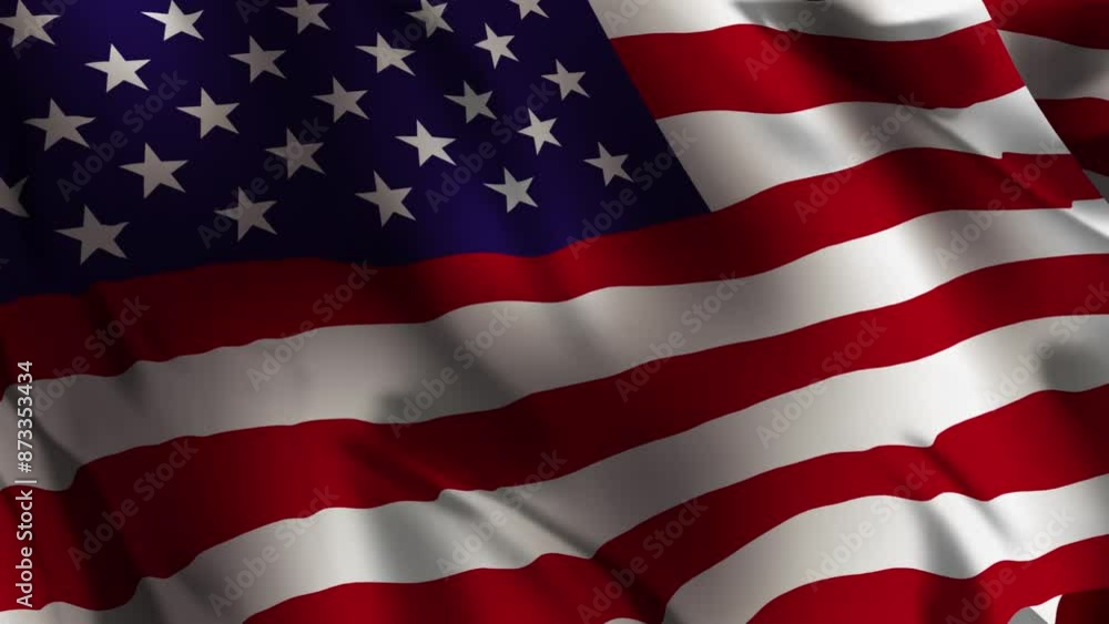 American Flag Animation Video, USA Flag Waving Animation, Realistic 3d ...