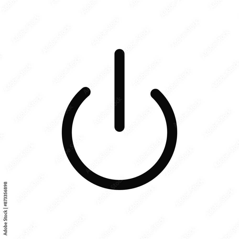 Power button symbol icon vector illustration. power button icon. simple ...
