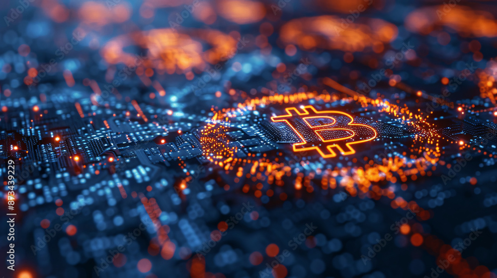 Futuristic Cyber Money Hologram Concept with Digital Currency and ...