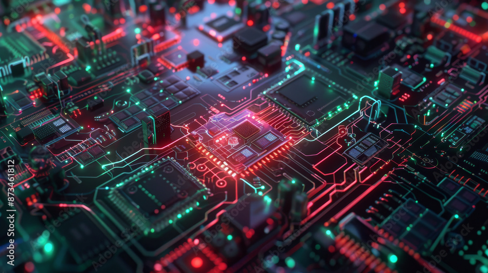 This is a digital image showing an electronic circuit design with 2 ...