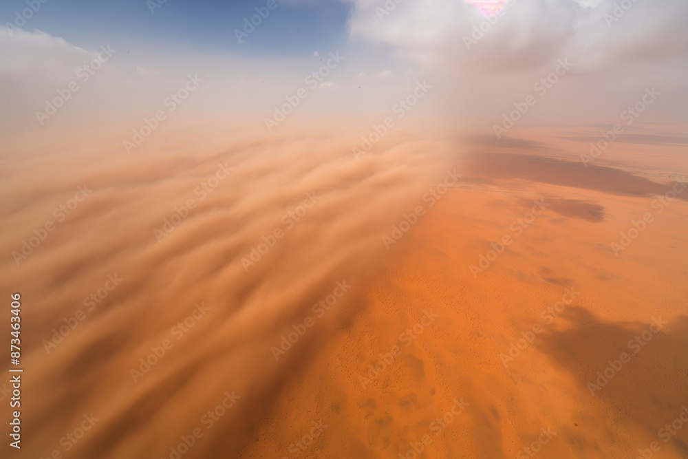 sand blowing across the desert in the sahara desert, north africa, by ...