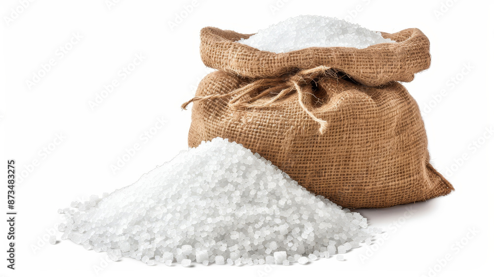 Sack of Sugar: A large sack filled with granulated sugar, typically ...