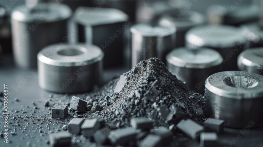 Metal parts are manufactured via powder compaction and sintering in ...