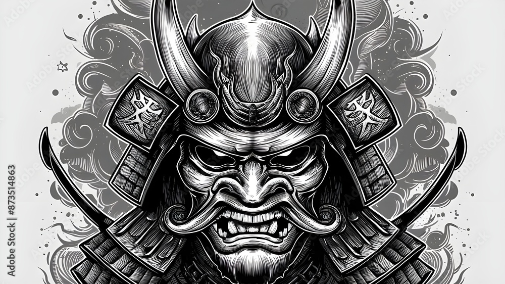 Japanese art on Behance, demon samurai, demon samurai warrior, clean ...