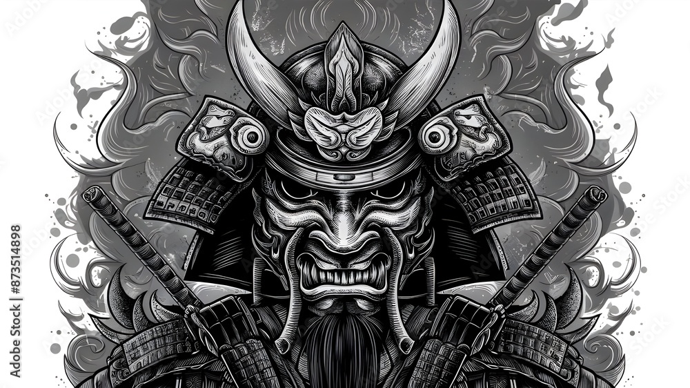 Japanese art on Behance, demon samurai, demon samurai warrior, clean ...