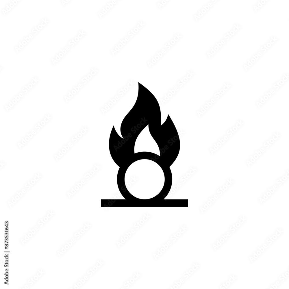 Oxidizer icon or Oxidizer warning icon vector isolated. Best Oxidizer ...