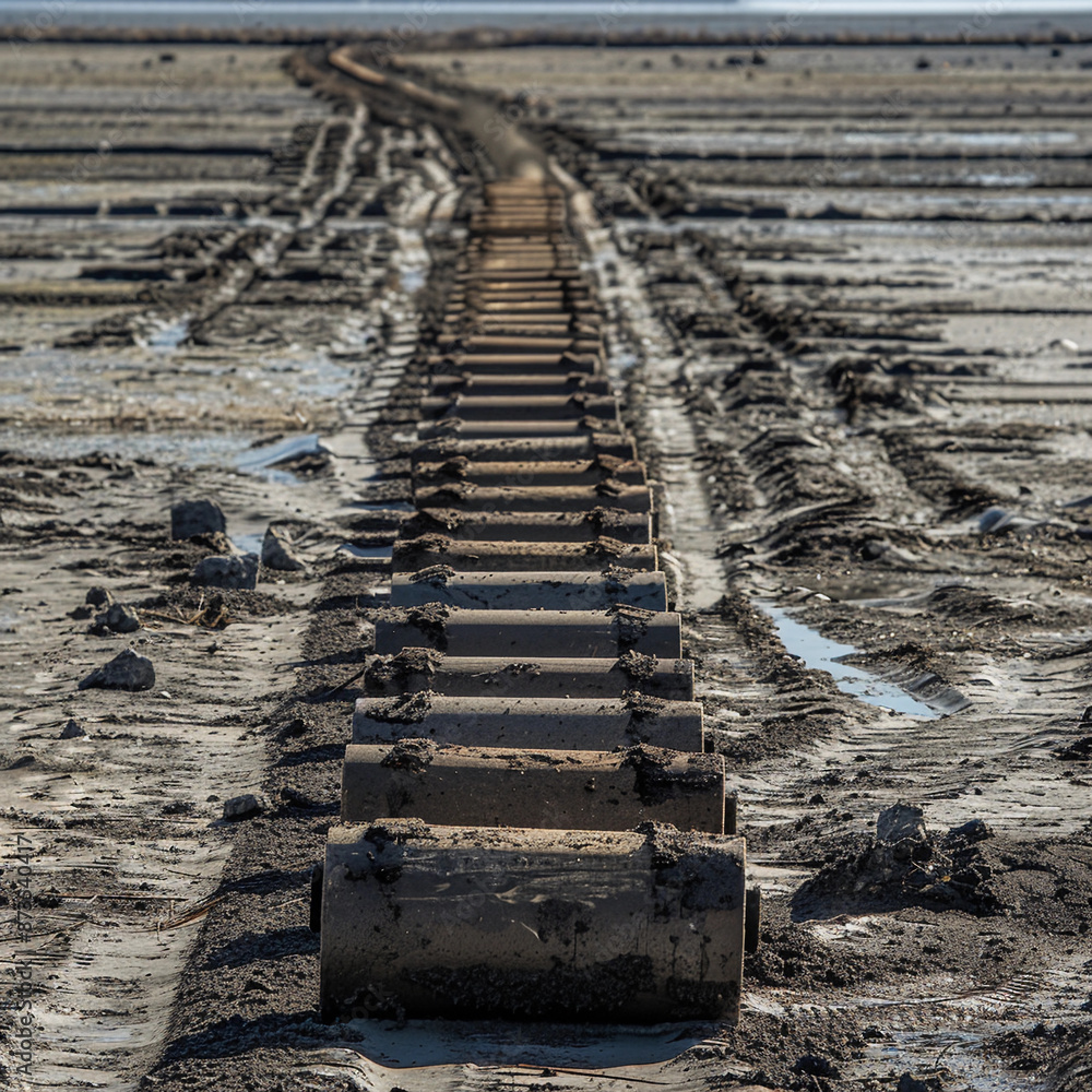 Soil Compaction Process: Third Setup of Cordless Soil Compactor Stock ...