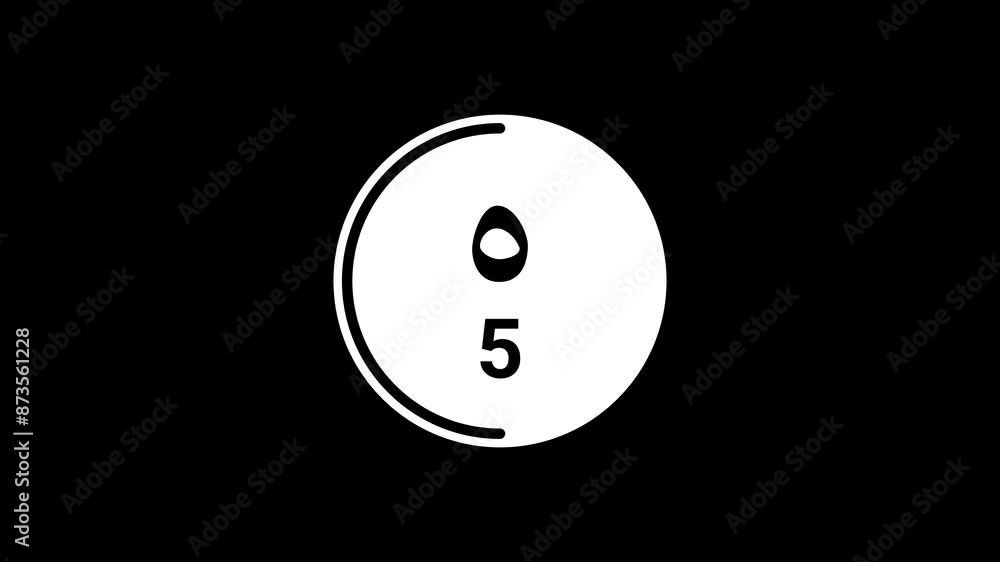 10 Seconds White Countdown Timer Displaying Both Eastern And Western