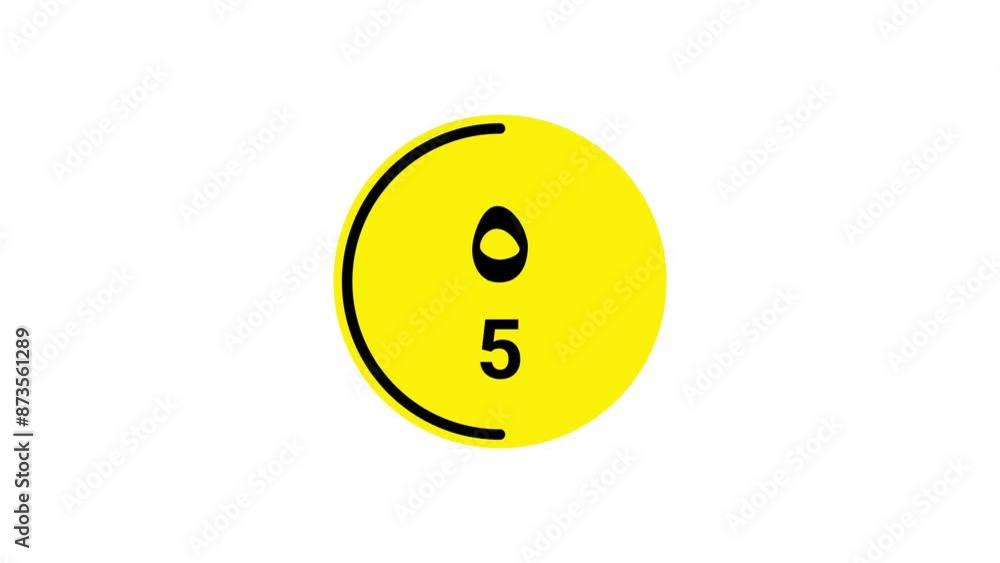 10 seconds yellow countdown timer displaying both Eastern and Western ...