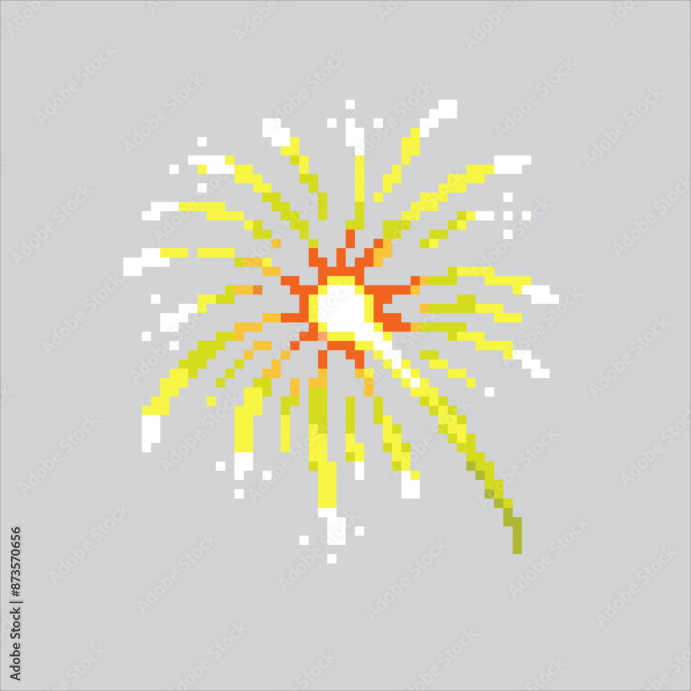 Pixel art illustration Fireworks. Pixelated Carnival Fireworks ...