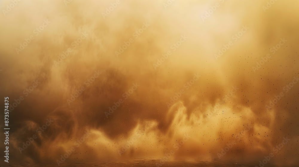 Intense dust cloud rising from the ground, resembling a sandstorm in ...