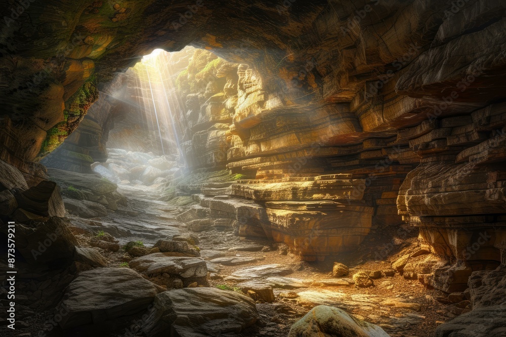 Explore the majestic and mystical underground geological formation of a ...