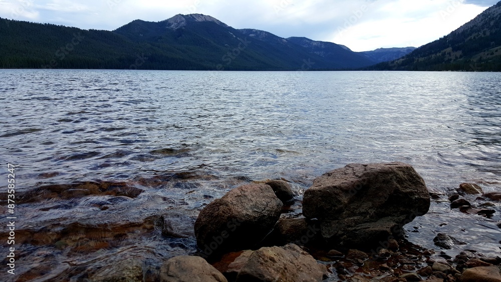 Rocky Shoreline of Alturas Lake, Ketchum, Idaho, Sawtooth National ...