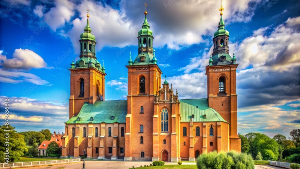Majestic Gothic architecture of Royal Gniezno Cathedral in Poland ...