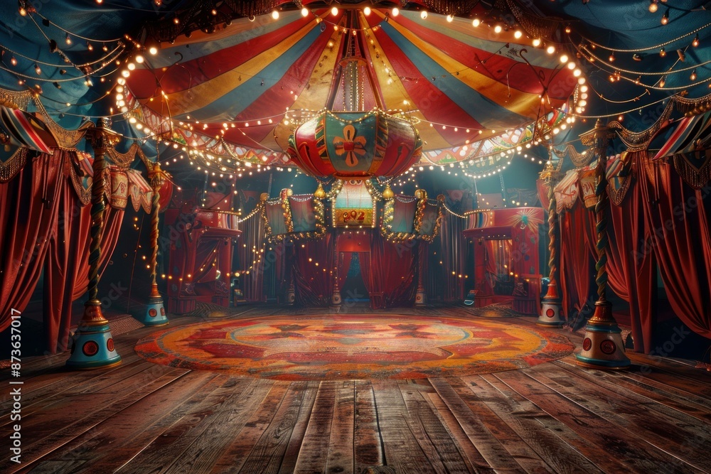 Inside Circus Tents Poster Captivating View Inside A Classic Circus