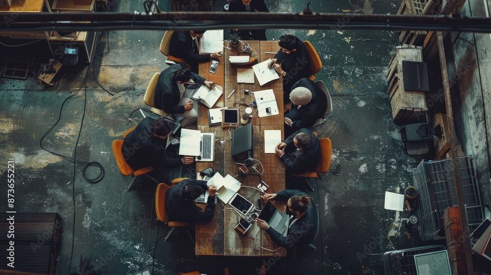 People of all different ethnicities sitting around a table ...