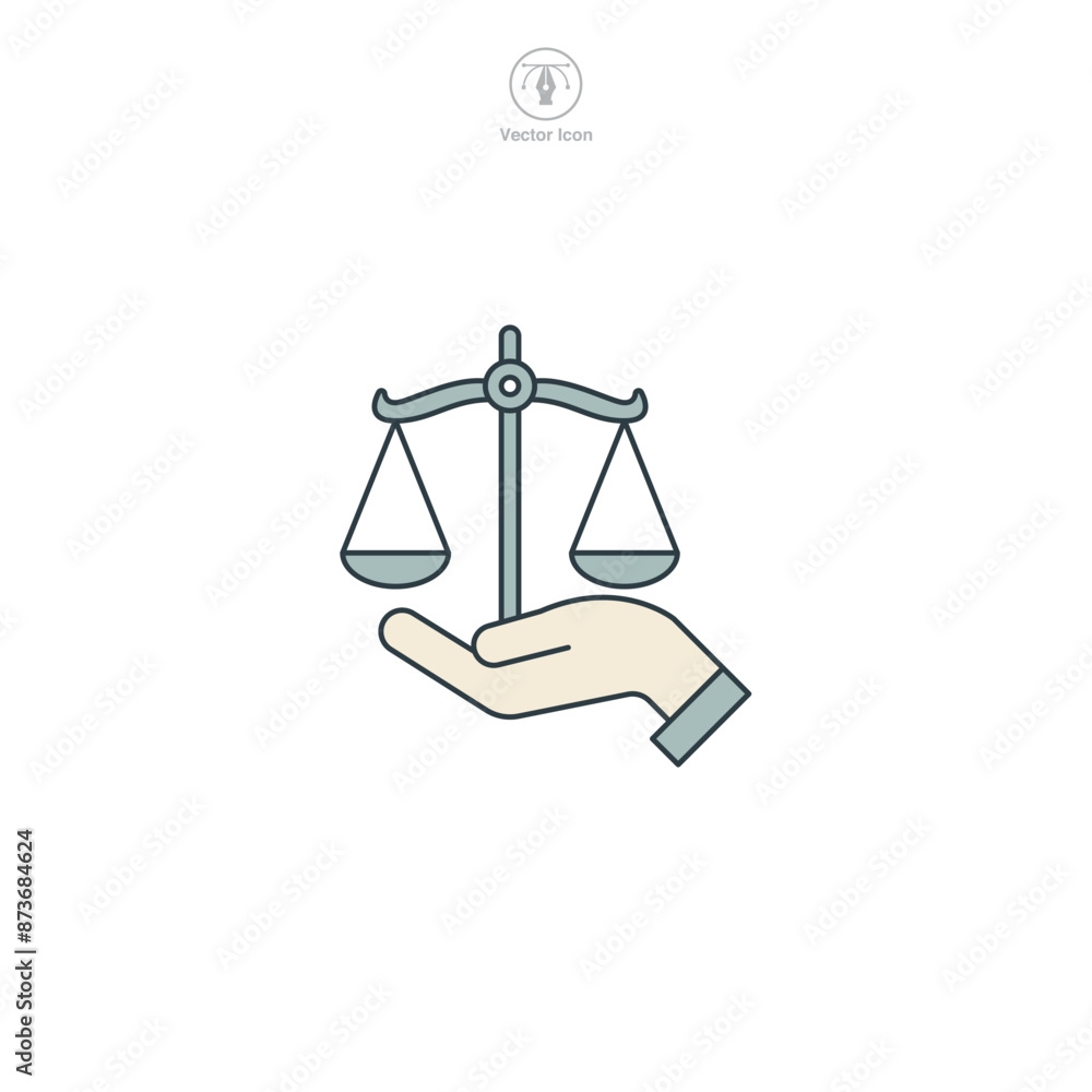 Civil Law Icon. Legal and Law theme symbol vector illustration isolated ...