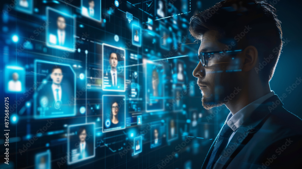 Dynamic scene of HR department employing digital technology to ...