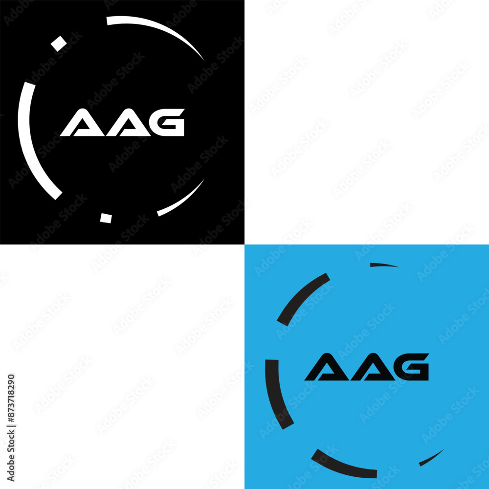 Vetor de AAG,GAA,AGA Initial Logo Letter of Symbol Company. Modern ...