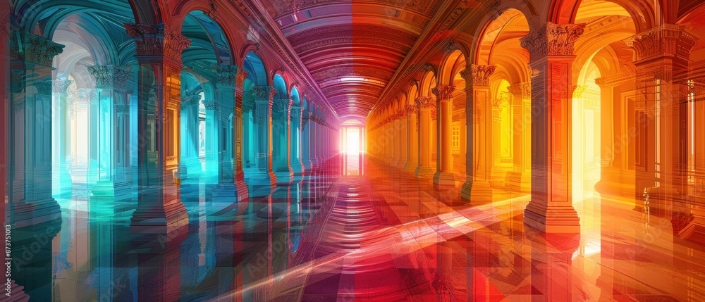 Explore an optical illusion where mirrored reflections create an ...