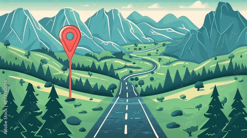 Map, route marked, SVG, journey plan Stock Illustration | Adobe Stock