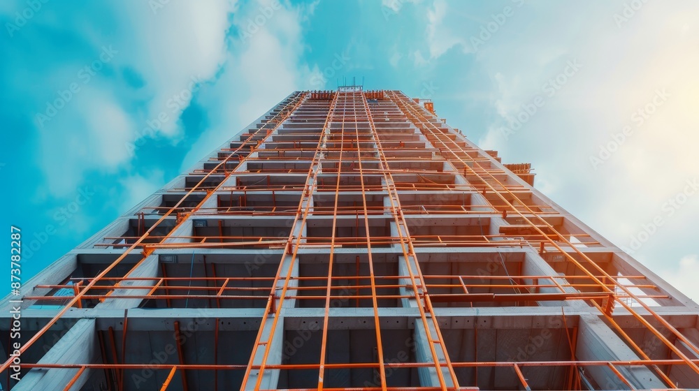 Modern architectural marvel under construction, showcasing innovative ...