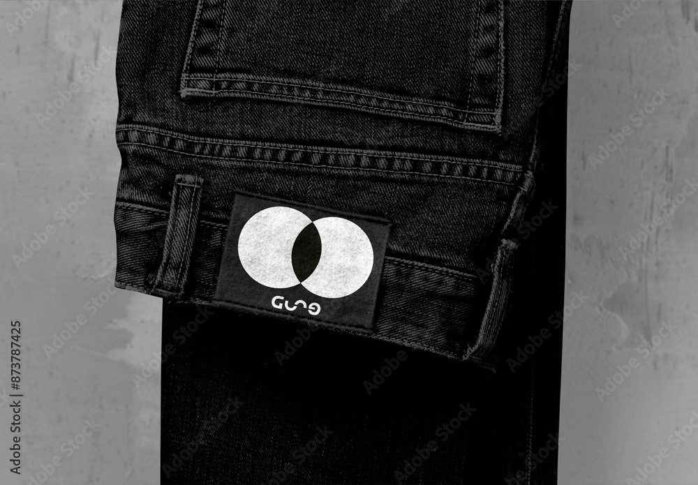 Pants Label Mockup With Generative AI Stock Template | Adobe Stock