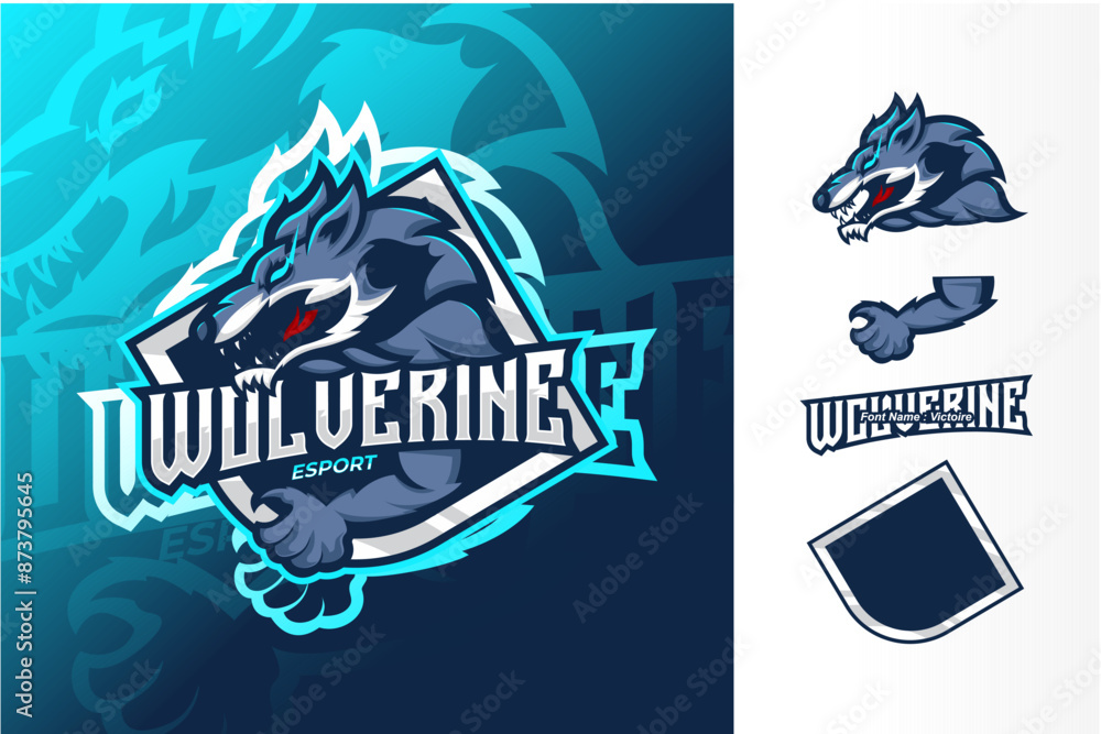 Werewolves Logo eSport. Wolverine Logo Illustration Vector Graphic ...