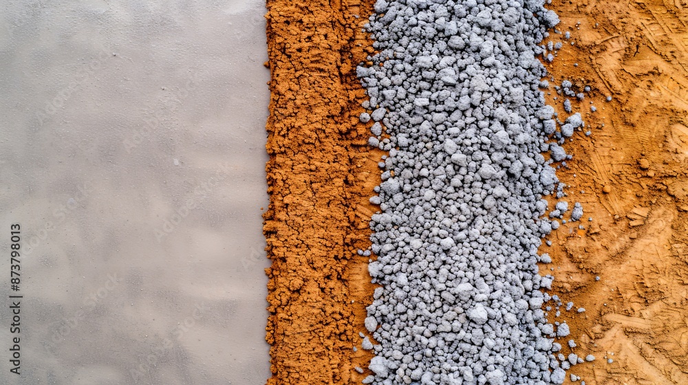 Top-down view of a concrete slab in an urban development, highlighting ...