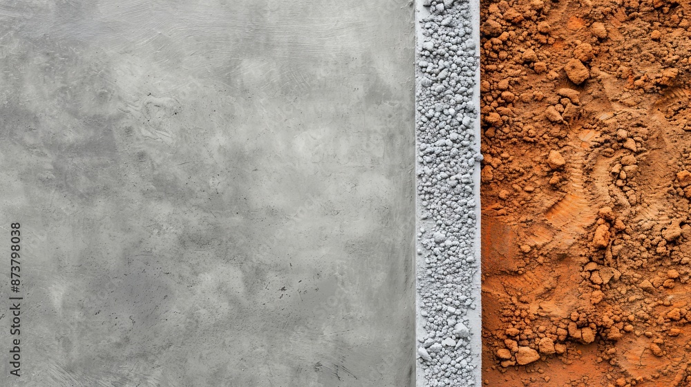 Top-down view of a concrete slab in an urban development, highlighting ...
