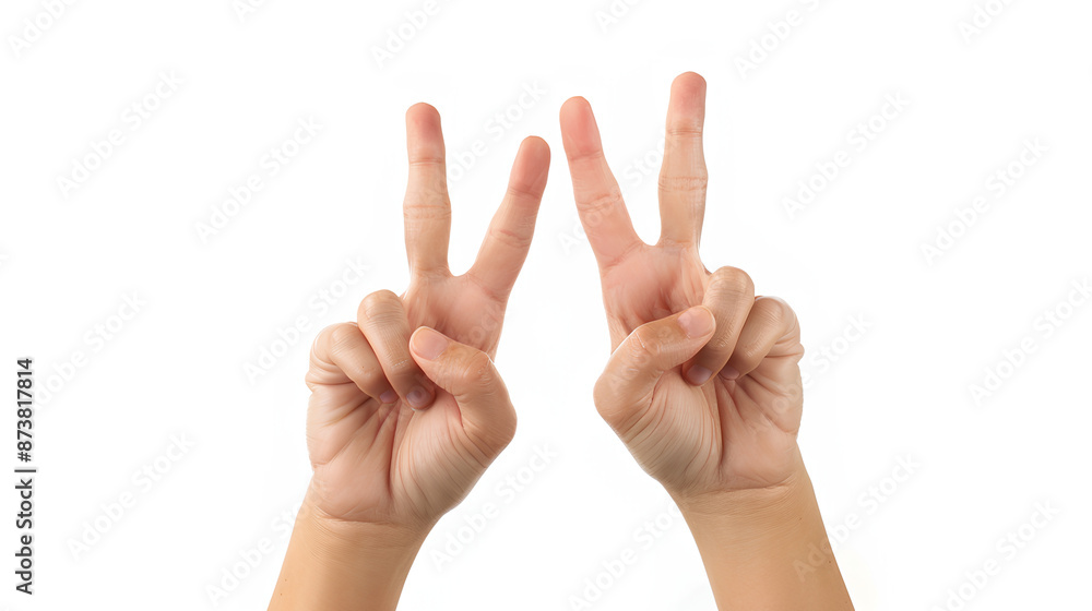 Index fingers pointing up, showing upwards, indicating to top, isolated ...