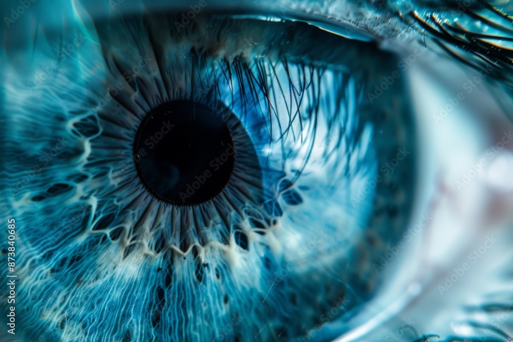 Human eye Eye health visualization Individual cataracts glowing ...