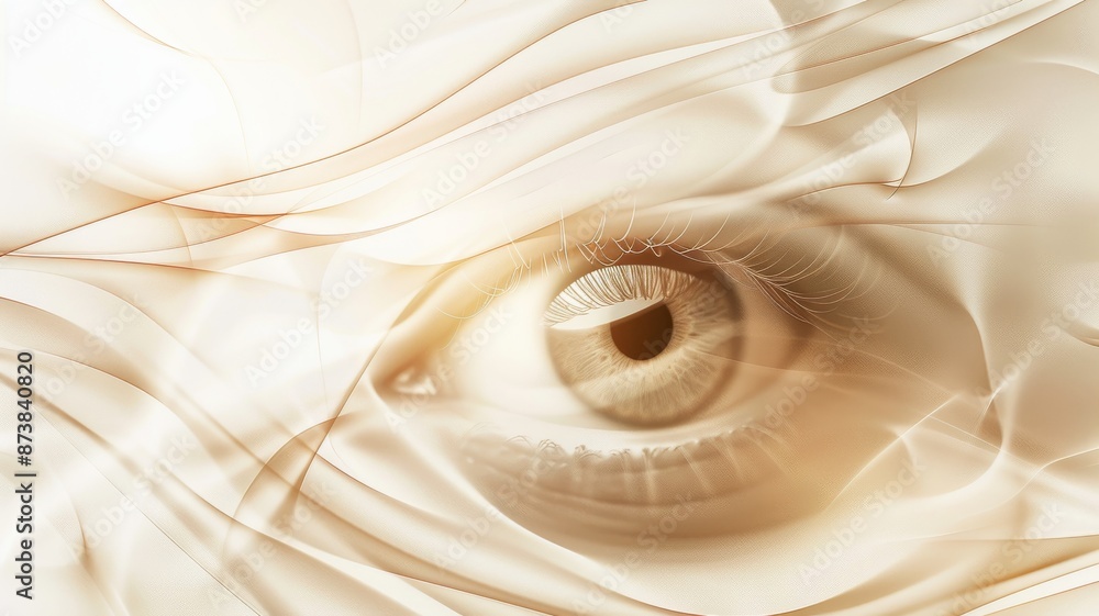 Human eye Eye health visualization Individual cataracts glowing ...