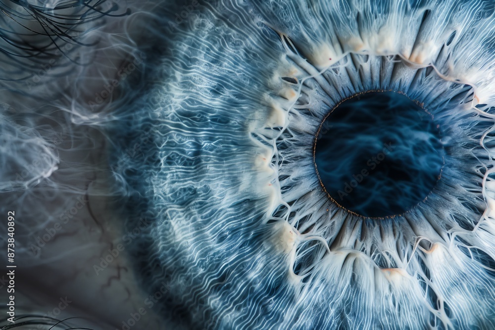 Human eye Eye health visualization Individual cataracts glowing ...