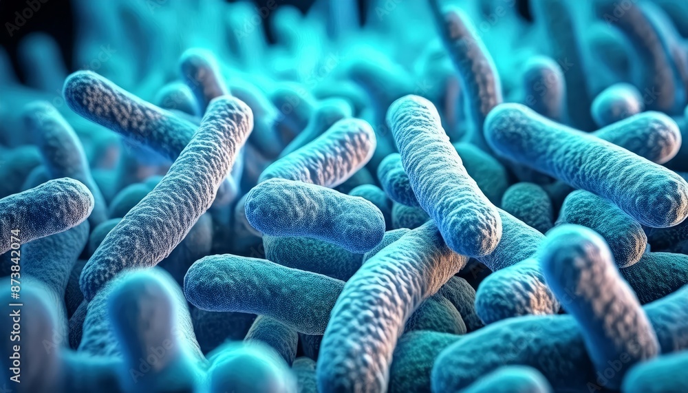 Reference ImageBlue Bacteria - Microscopic Enlargement of Blue Cells ...