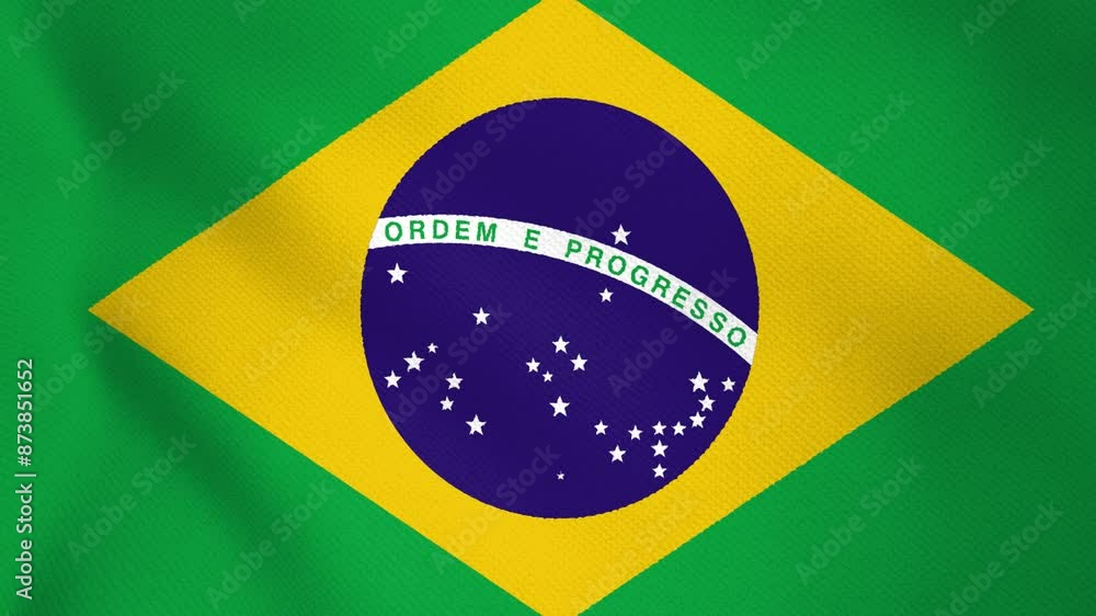 Brazil flag waving animation. Brazil flag waving animation for the ...